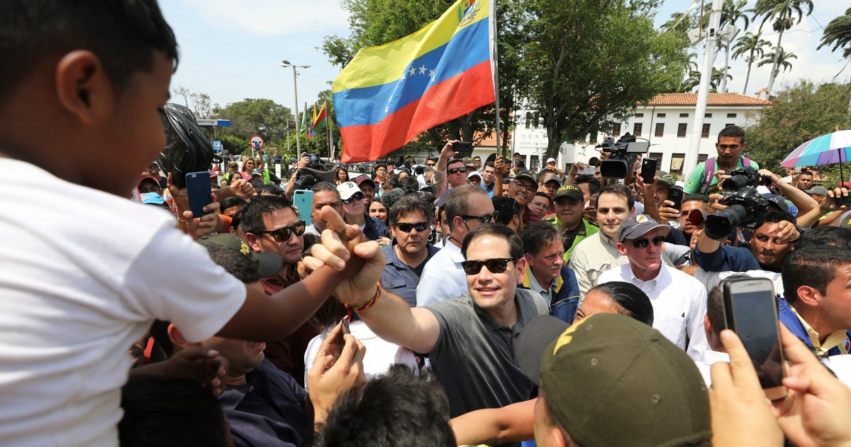 Marco Rubio Visits Venezuelan Border, Warns Soldiers To Let Aid Enter ...