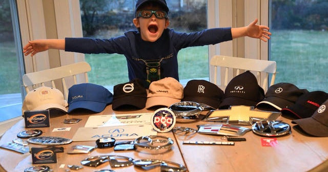 Boy's love of cars leads him to some of the world's rarest cars - CBS News