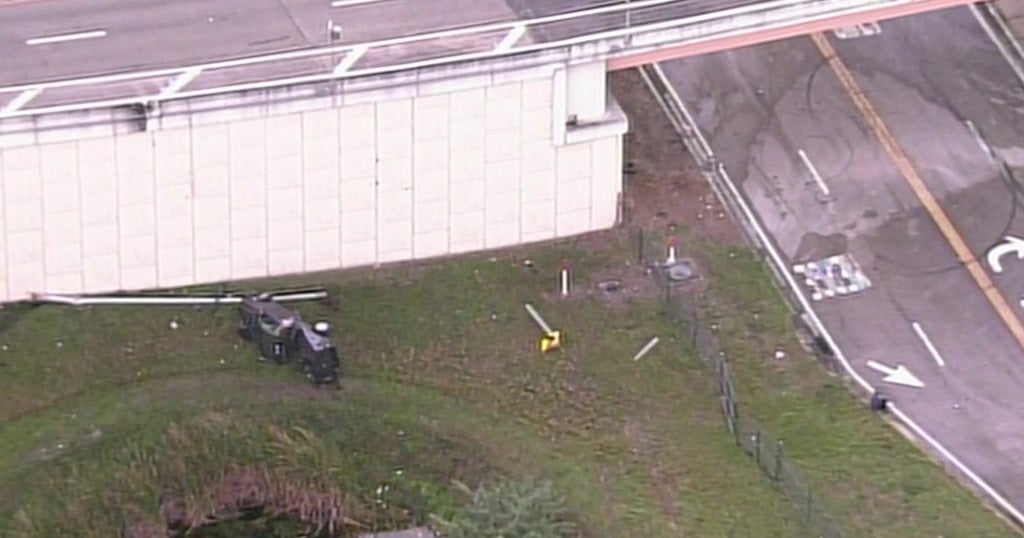 Truck Goes Off Dolphin Expressway Ramp - CBS Miami