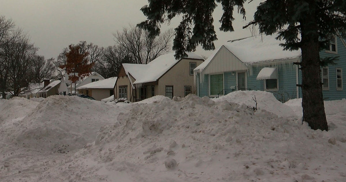 Mountains Of Snow Cause Concerns For Homeowners - CBS Minnesota