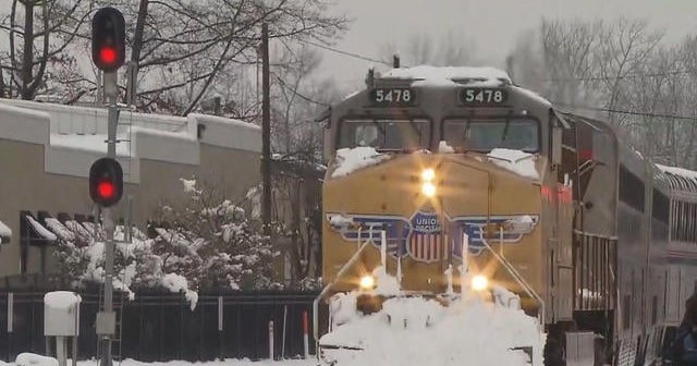 Amtrak train moving again after it was stuck for hours - CBS News