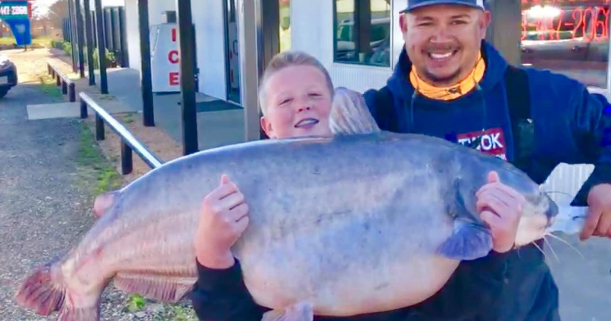 Colossal Catch: 13-Year-Old Texan Hooks 67-Pound Catfish - CBS Texas