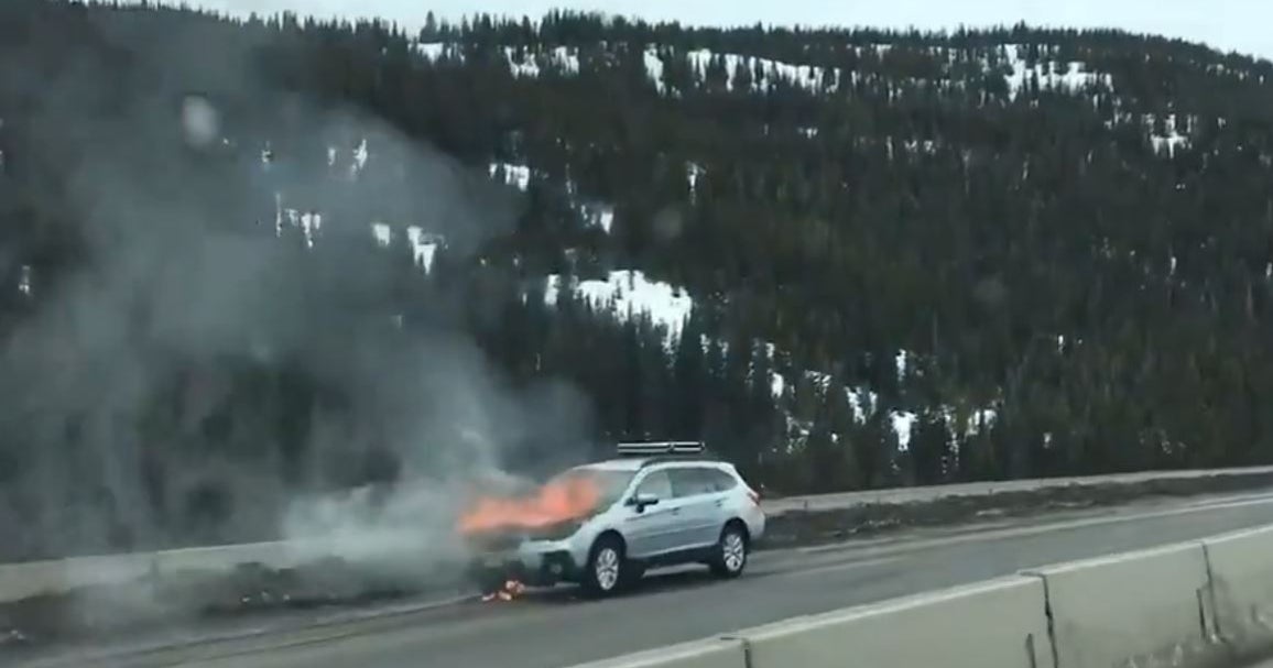 Video: Car Fire Shuts Down EB I-70 Near Vail Pass - CBS Colorado