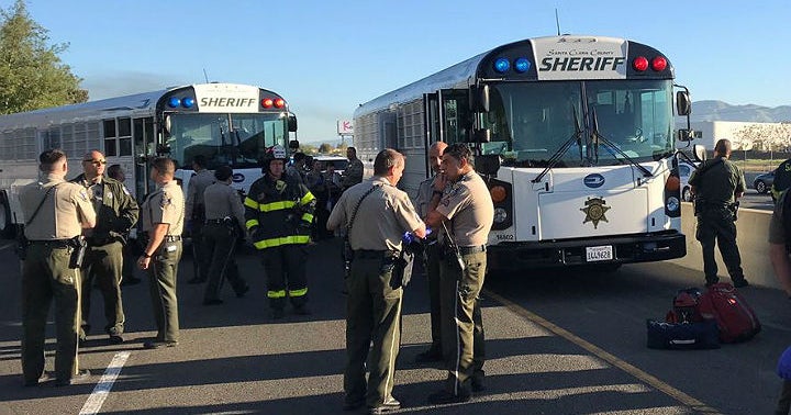 Santa Clara County Jail Bus Crashes On 880; Inmates Injured, Car Burst ...