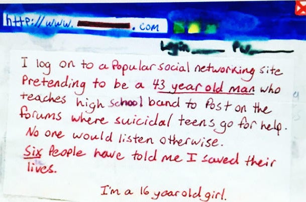 Private secrets shared via postcard