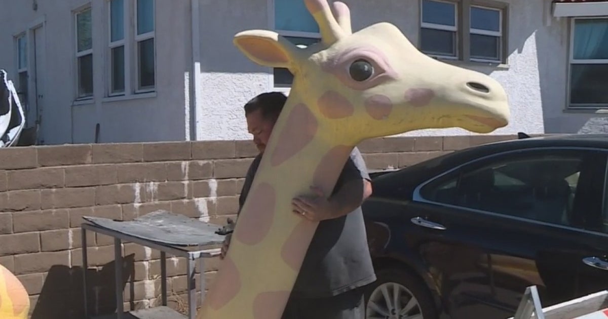 A Tall Order: Man Steps Up To Fix Life-Size Giraffe Statue Broken In ...