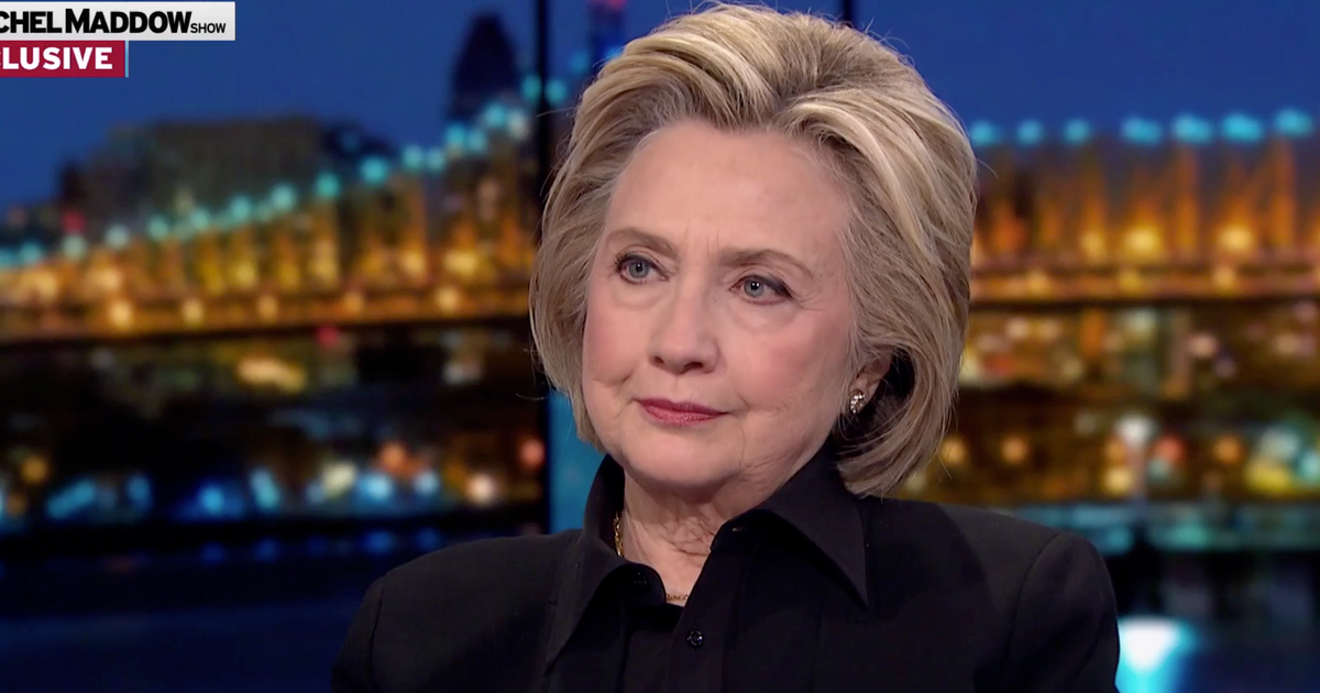 Hillary Clinton Rachel Maddow interview: "I'm living rent free inside ...