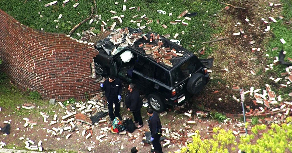 SUV Crashes Through Brick Wall In Cambridge - CBS Boston