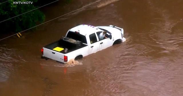Dangerous Oklahoma flooding prompts emergency rescues - CBS News