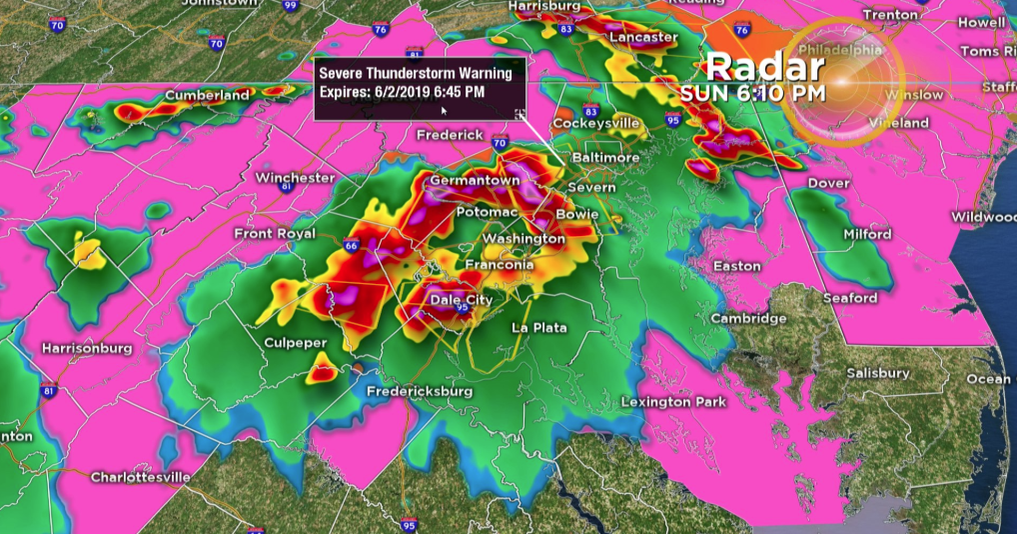 Maryland Weather: Lightning Starts Transformer Fire, Tree Falls On Home - CBS Baltimore