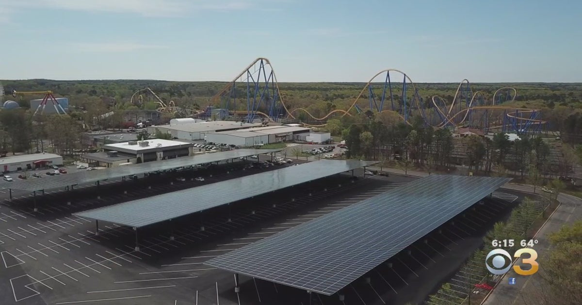 Six Flags Great Adventure Adds Nearly 60,000 Solar Panels - CBS ...