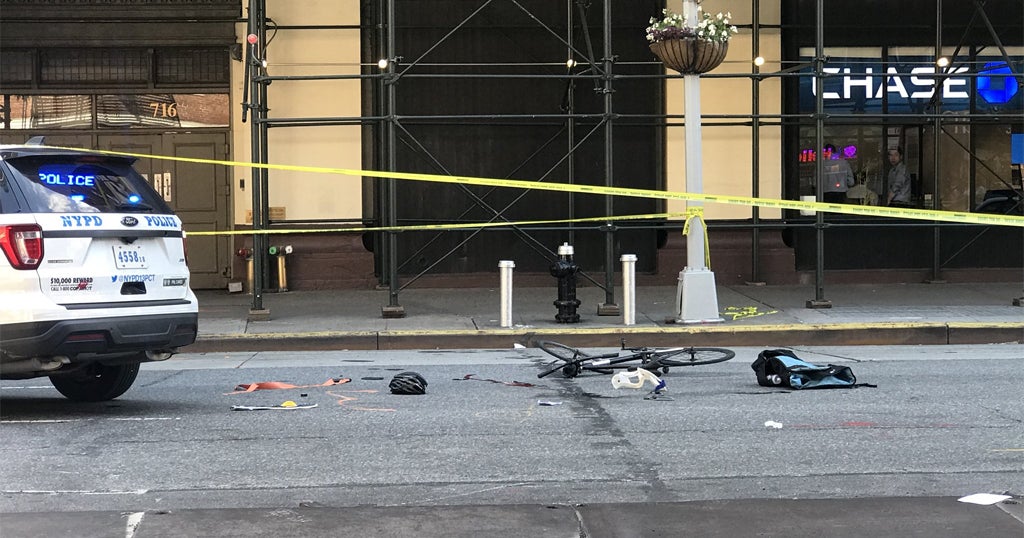 Nyc Cyclist Deaths Woman Wearing Helmet While Riding Bicycle Struck