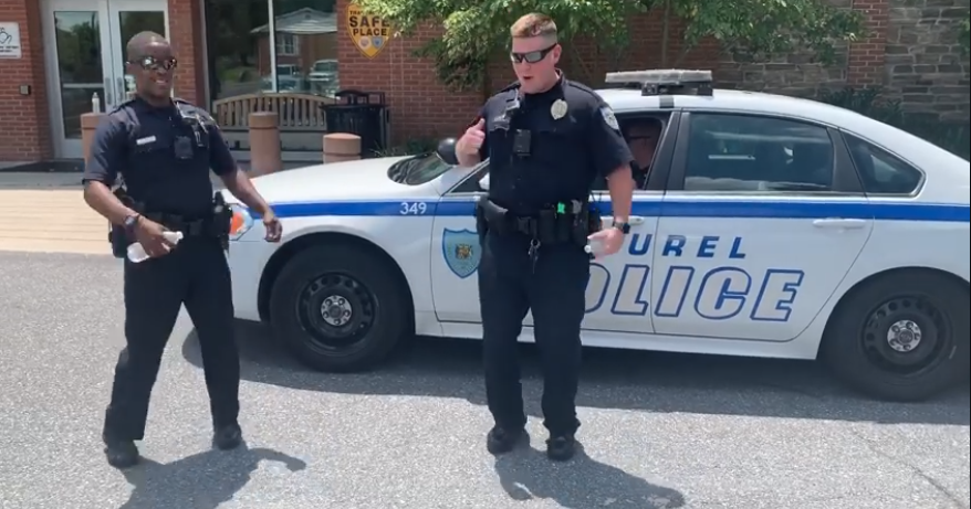 Laurel Police Do The 'Git Up Challenge' - CBS Baltimore