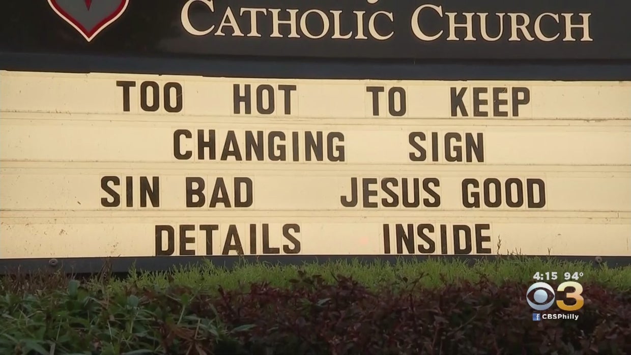 'Too Hot To Keep Changing Sign': Northeast Philadelphia Church Has ...