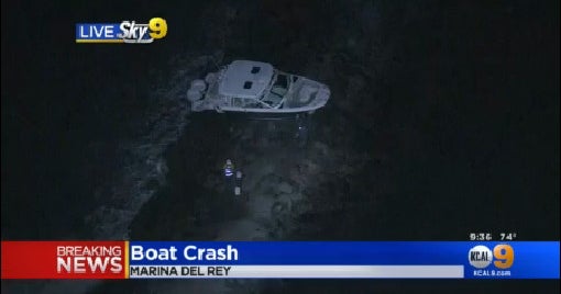 Boat Crashes Into Jetty In Marina Del Rey, 1 Injured - CBS Los Angeles