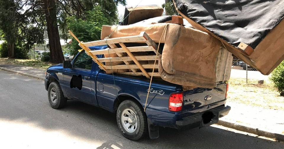 Truck Carrying Unsafe Load Causes Spillage On Way To The Dump - CBS ...