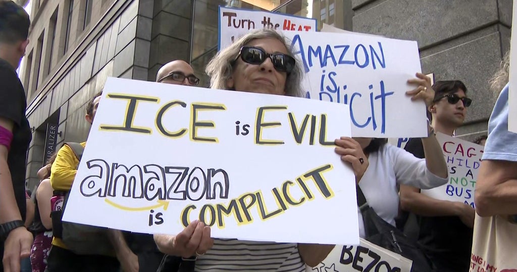 Dozens Arrested At Protest Over Amazon's Involvement With ICE - CBS New ...