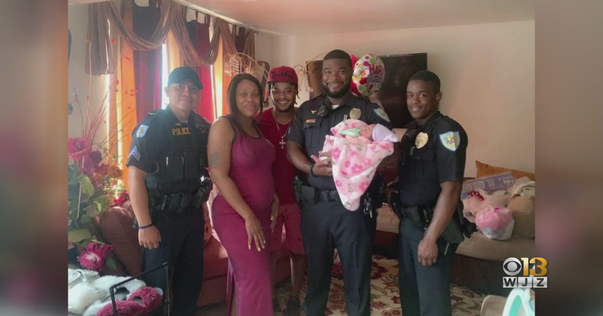 Laurel Police Officers Meet Baby They Helped Deliver On Side Of Road ...