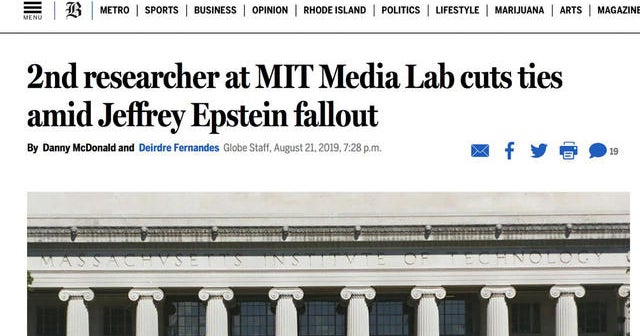 More fallout over MIT's past ties to Jeffrey Epstein - CBS News