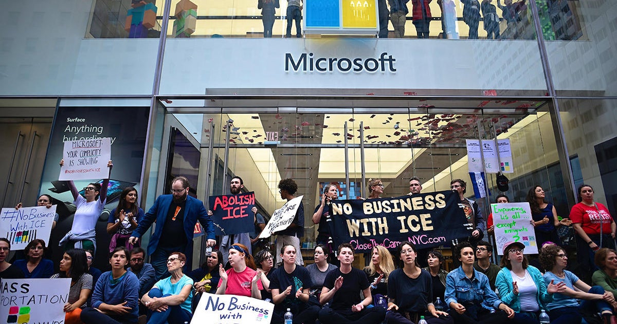 Microsoft protest: Dozens arrested demonstrating against ICE using ...