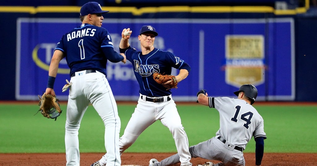 Yankees Held To 1 Hit, Offense Looks Feeble As Rays Sweep Series - CBS ...