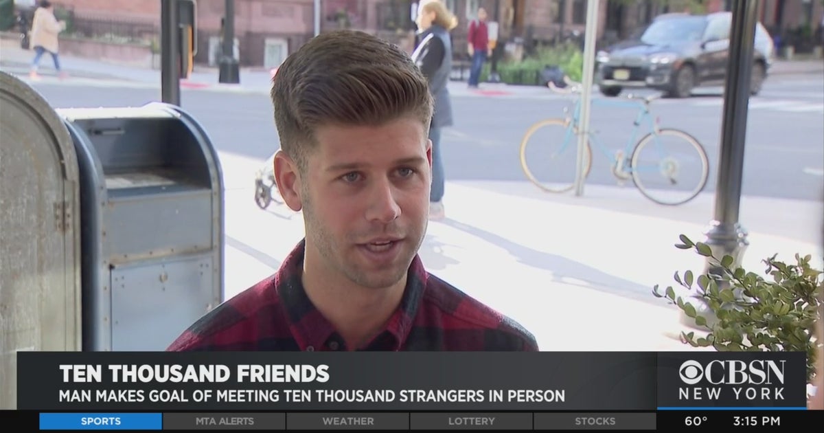 Meet The Man On A Mission To Make 10,000 Friends - CBS New York