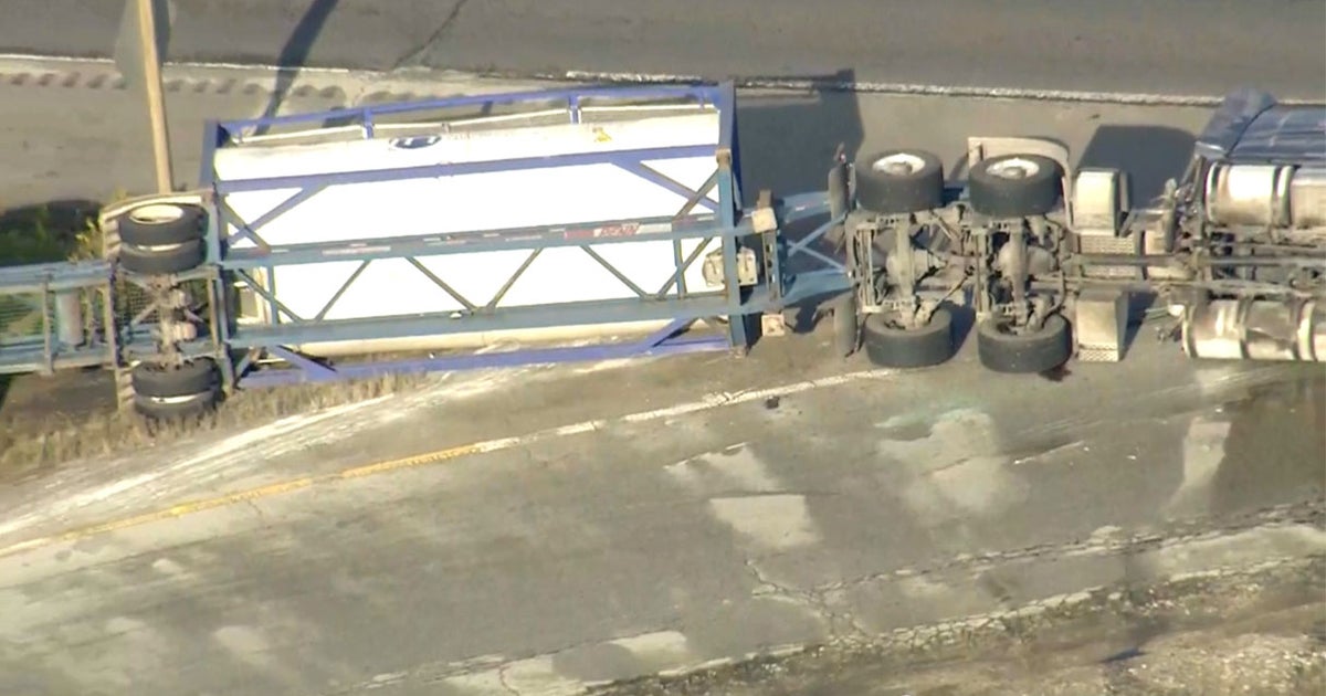 Bishop Ford Freeway Shut Down After Tanker Flips Over, Prompts Hazmat ...