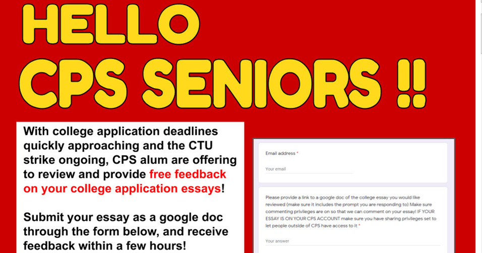 Alumni Offering Free College Essay Assistance To CPS Students Amid ...