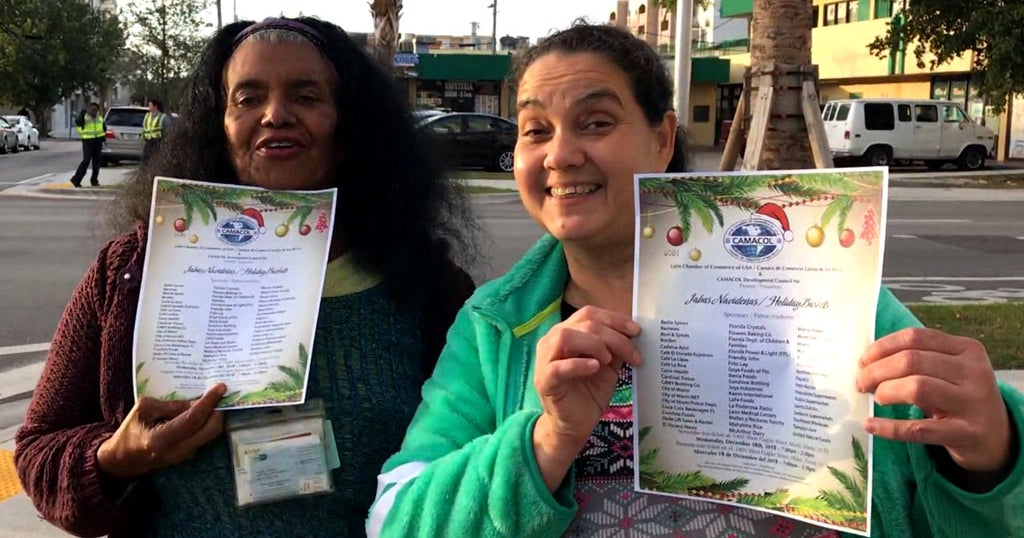 CAMACOL Holds 34th Annual Holiday Food Basket Giveaway - CBS Miami