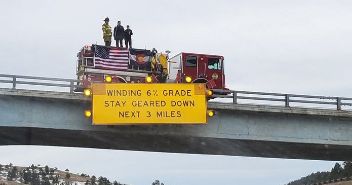 First Responders Honor Firefighter Ken Jones During Escort - CBS Colorado