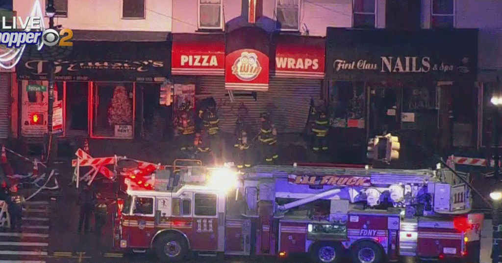 Car Veers Off Road, Crashes Into Pizzeria In Brooklyn - CBS New York