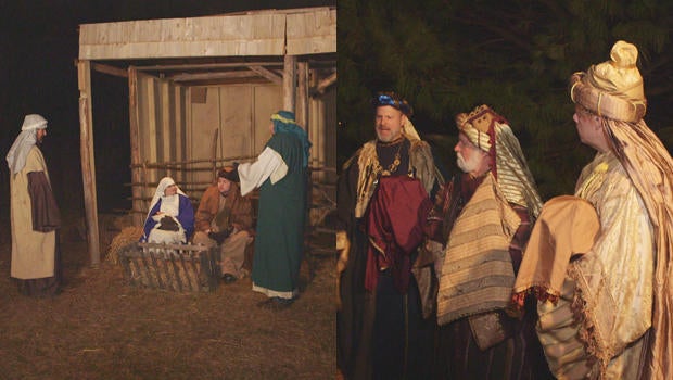 Nativity scenes, from the artistic to the living - CBS News