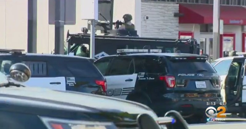 Armored Truck Robbed Outside South Gate Bank - CBS Los Angeles