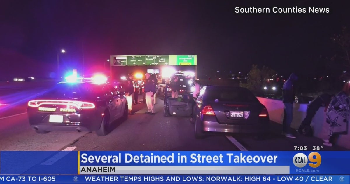 CHP Stops Attempted Street Takeover Of 57 Freeway In Anaheim - CBS Los ...