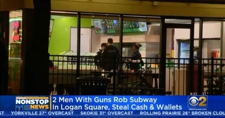 Two Armed Men Rob Subway In Logan Square - CBS Chicago