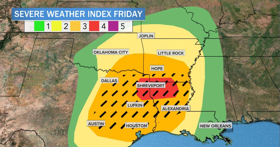Millions of Americans under threat of severe weather; weekend could ...