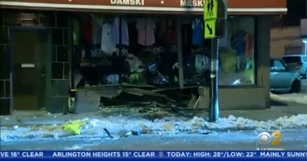 Car Crashes Into Building In Logan Square - CBS Chicago