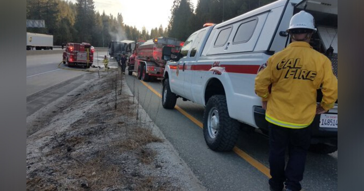Truck Carrying Cat Litter Catches Fire On WB I-80 At Blue Canyon - CBS ...
