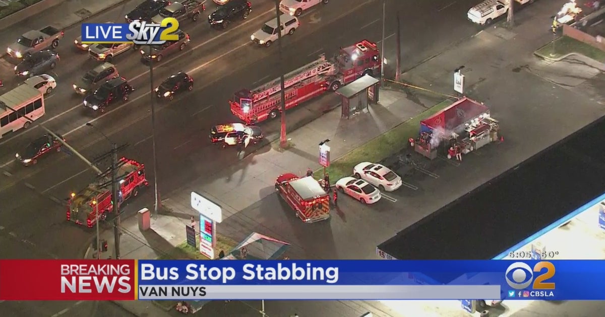 Search Underway For Suspect In Van Nuys Bus Stop Stabbing - CBS Los Angeles