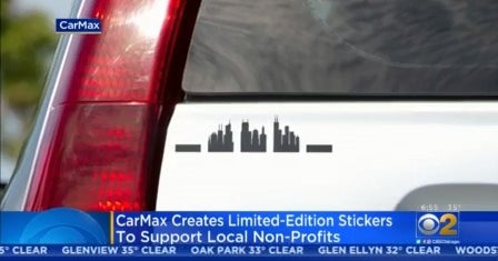 Custom CarMax Stickers Represent Nonprofit Of Buyers' Choice - CBS Chicago