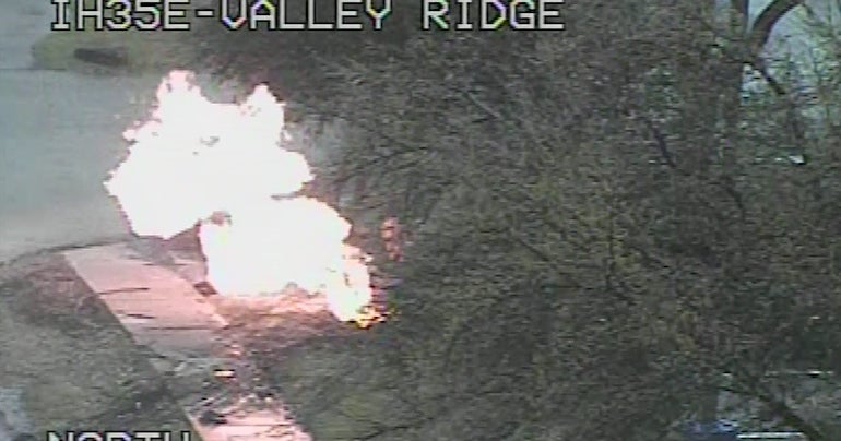 Truck Explodes Into Flames After Crashing Into Natural Gas Line Along I ...
