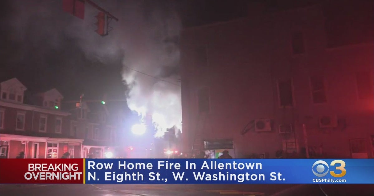 Crews Battle 2-Alarm Row Home Fire In Allentown - CBS Philadelphia