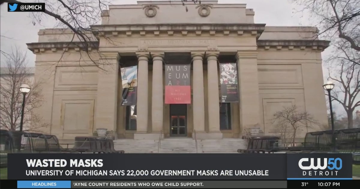 University Of Michigan Says 22,000 Government Masks Are Unusable - CBS ...