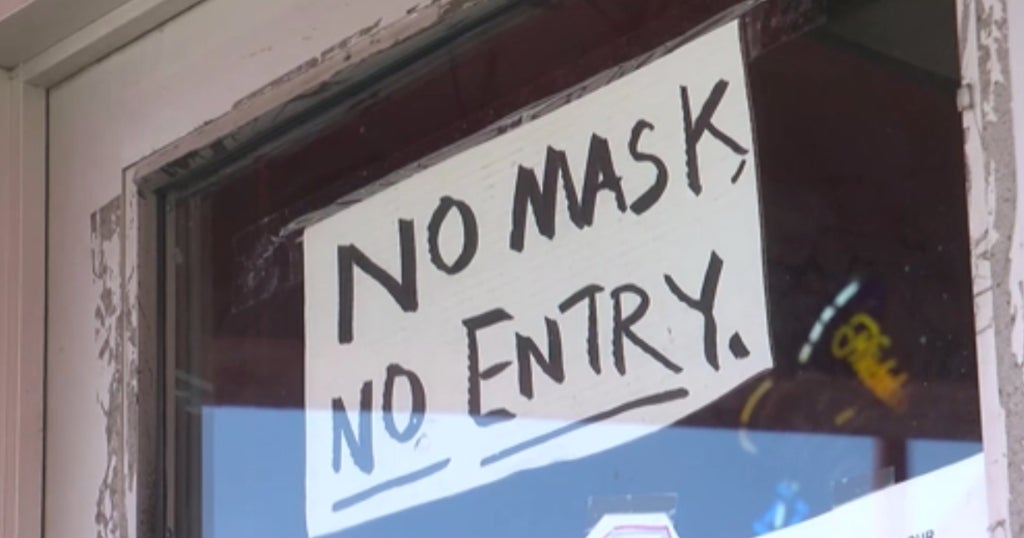 'No Mask, No Service' Signs Pop Up As Businesses Begin To Slowly Reopen ...
