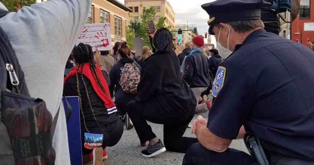 Worcester Crowd Clashes With Police Hours After Chief Kneels With ...