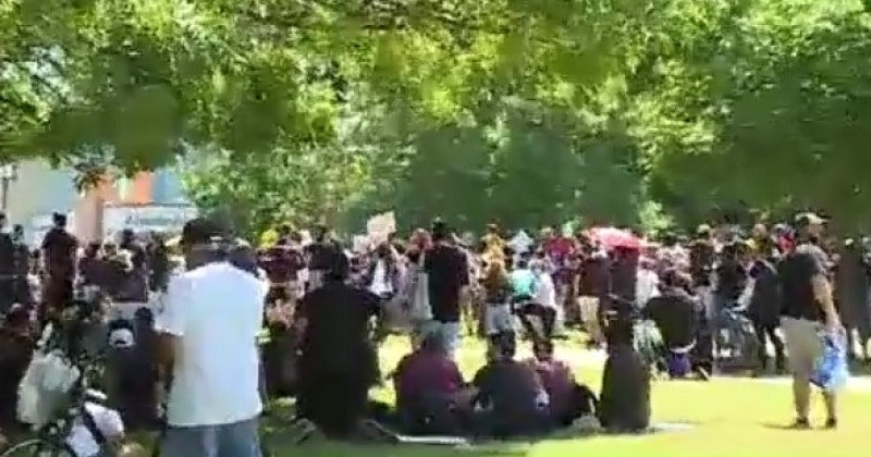 George Floyd Protesters In Stockton Blocked From Marching To Police ...