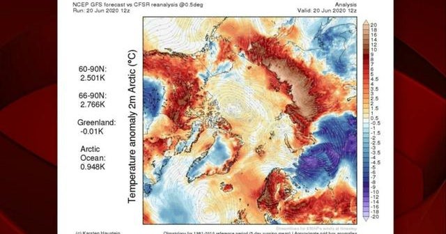 Arctic likely reaches hottest recorded temperature - CBS News
