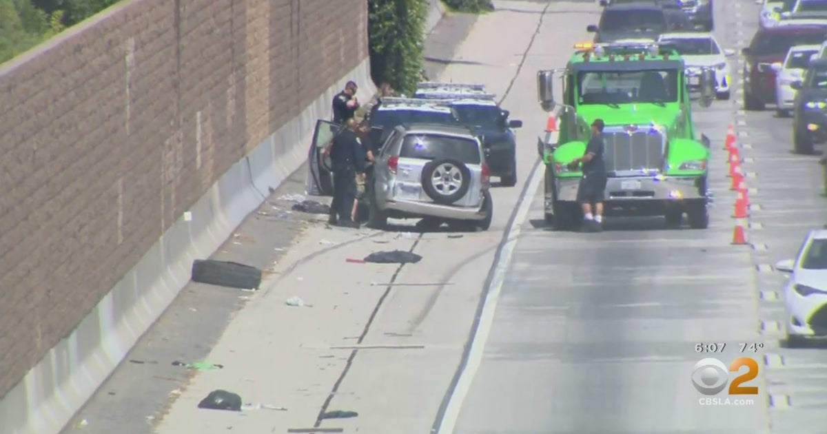 CHP Officer Injured In Collision On Westbound 10 Freeway - CBS Los Angeles