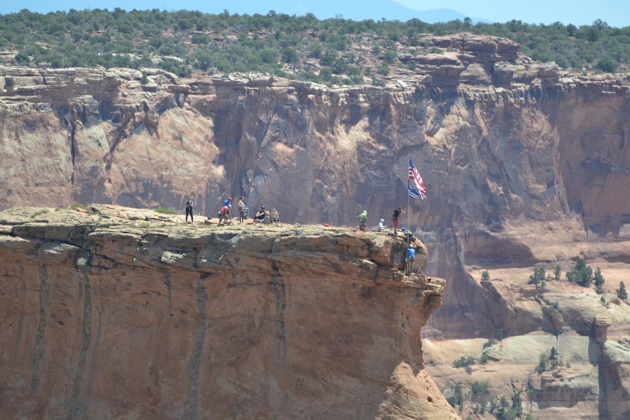 First Responders Climb Independence Monument On July 4th And Raise ...