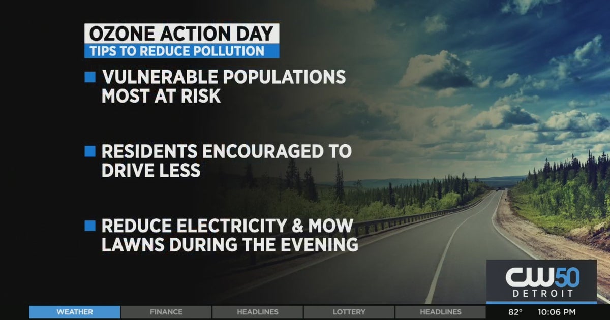 Ozone Action Day: Here's Tips To Reduce Pollution - CBS Detroit